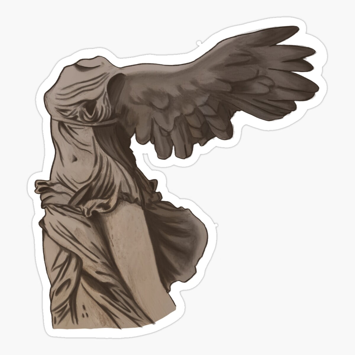 Maneki Nike Statue Sticker, Phone Decal Water Bottle Stickers Car ...