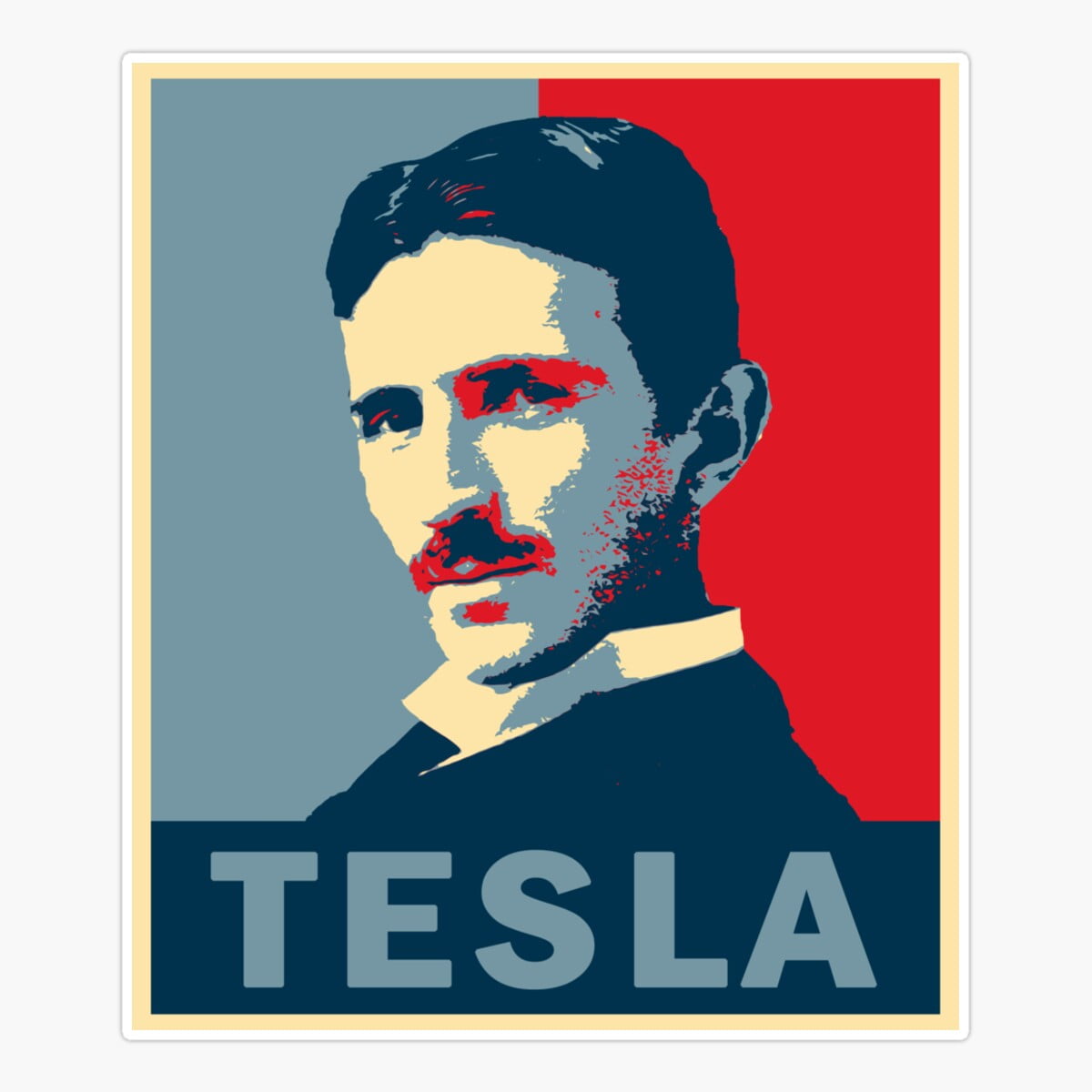 Maneki Nikola Tesla Sticker, Phone Decal Water Bottle Stickers Car ...