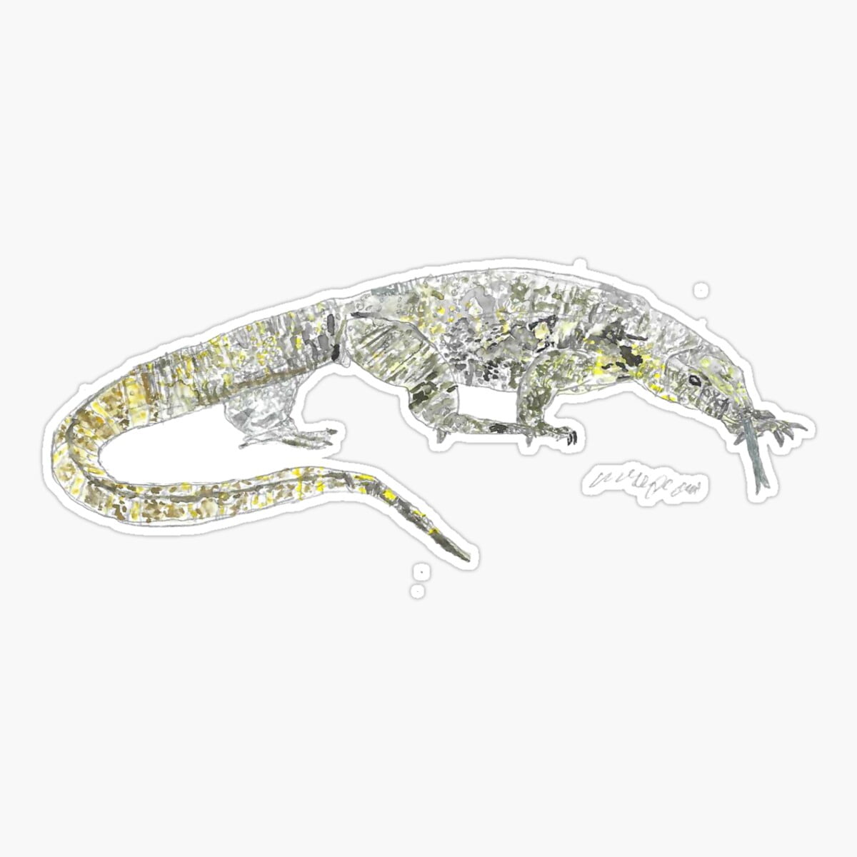 Maneki Nile Monitor Lizard (Varanus Niloticus) Er, Phone Decal Water ...