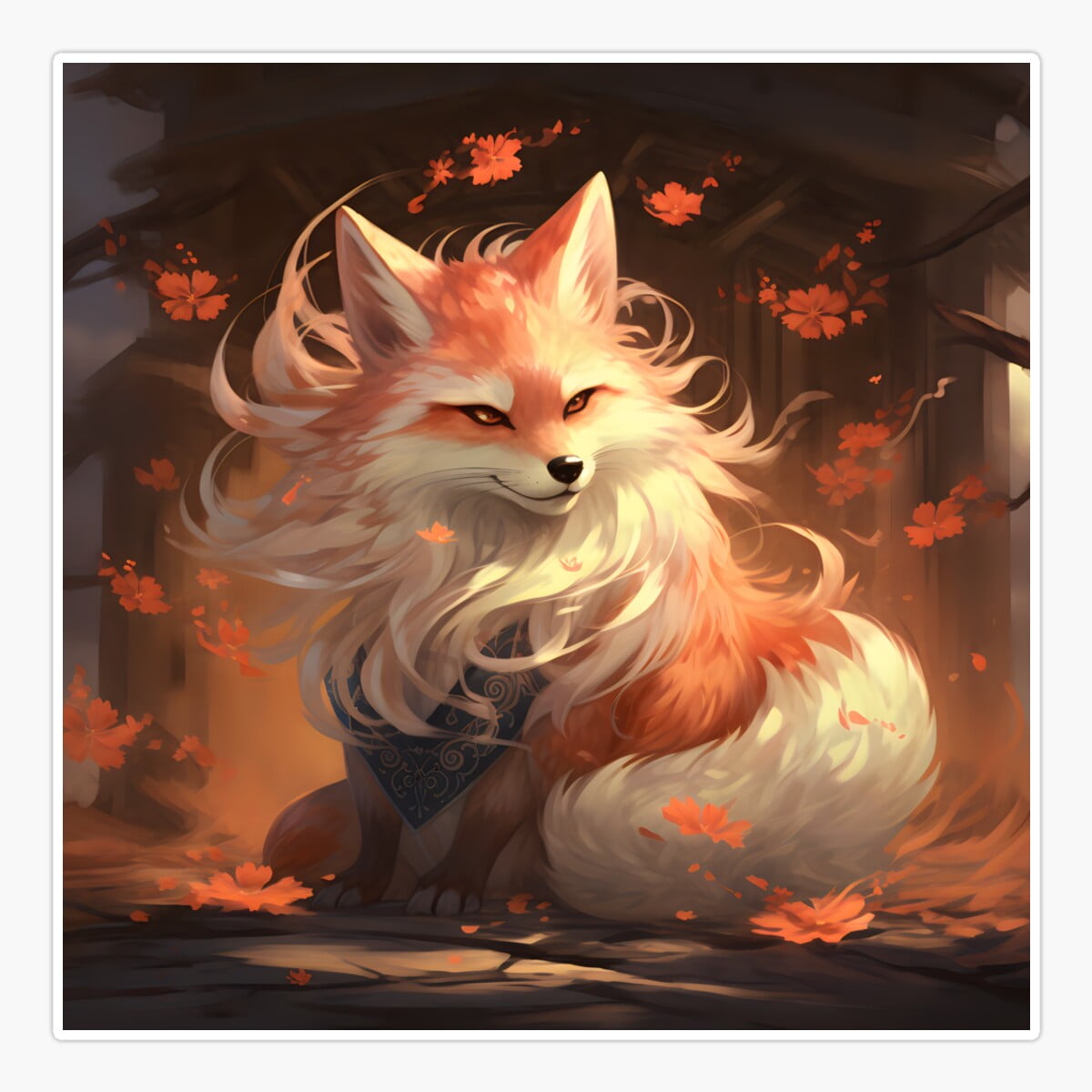 Maneki Nine-Tailed Kitsune Fox: Charm Of Japanese Folklore And The Magic Of Animal ...