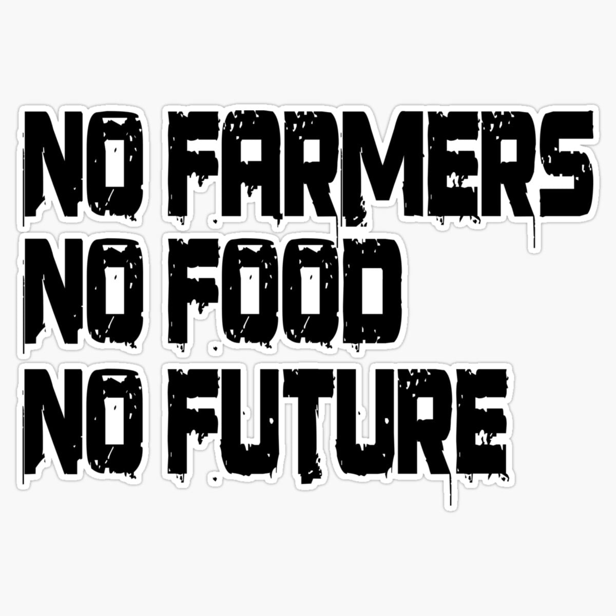 Maneki No Farmers No Food No Future Er, Phone Decal Water Bottle ...