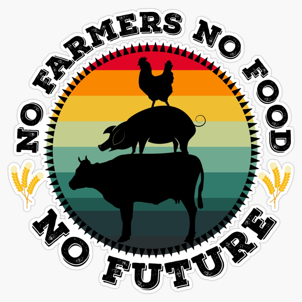 Maneki No Farmers No Food No Future Graphic Design Er, Phone Decal ...