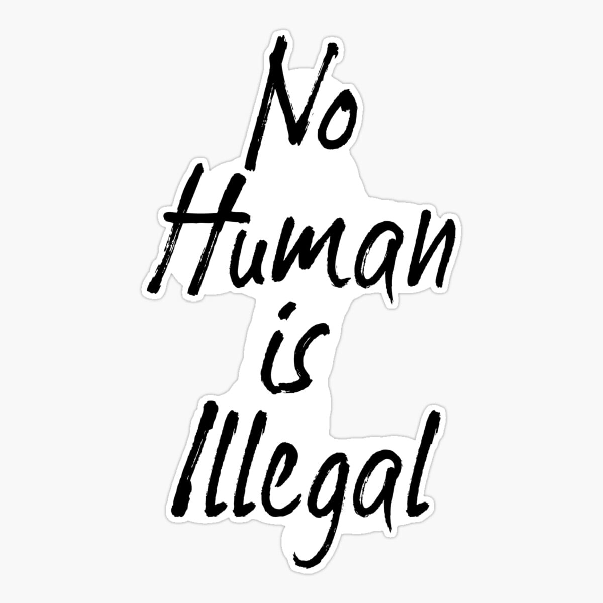 Maneki No Human Is Illegal Sticker, Phone Decal Water Bottle Stickers ...