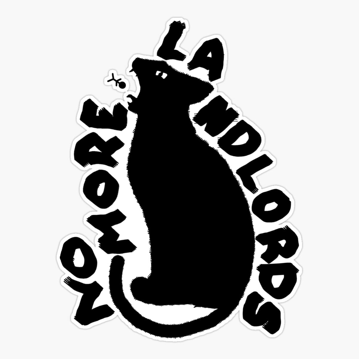 Maneki No More Landlords Sticker, Phone Decal Water Bottle Stickers Car ...