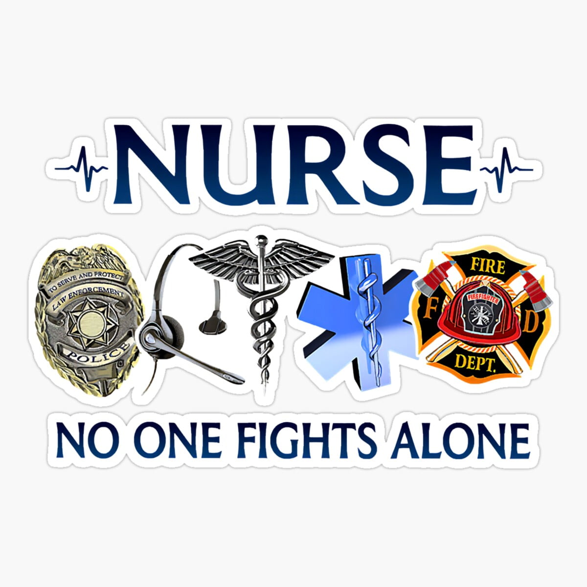 Maneki No One Military Fights Alone Nurse Usa Er, Phone Decal Water ...