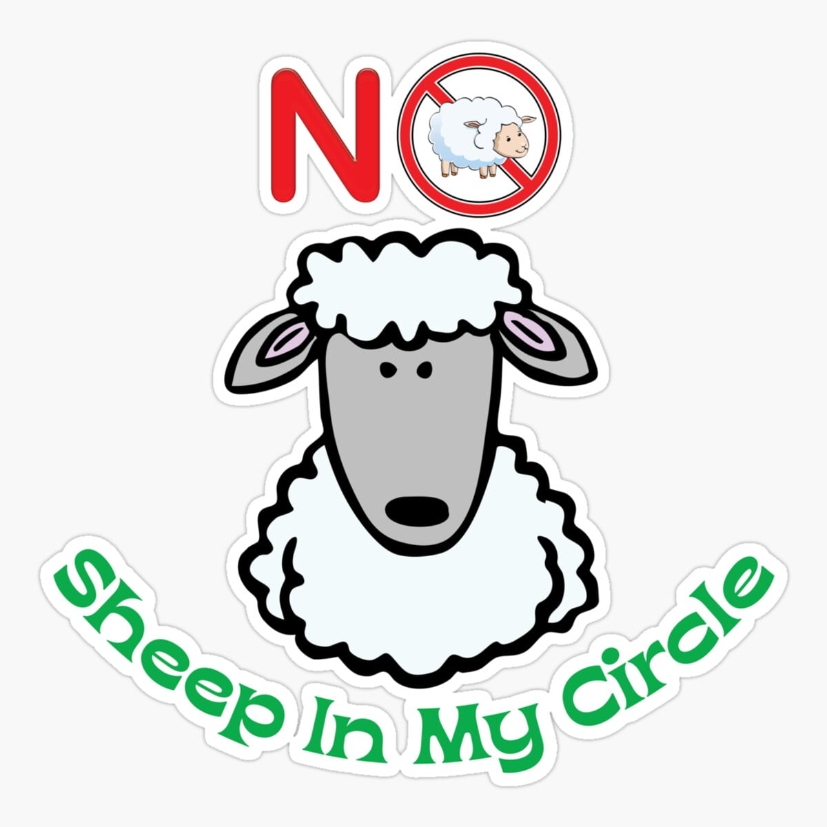 Maneki No Sheep In My Circle Er, Phone Decal Water Bottle Stickers Car ...