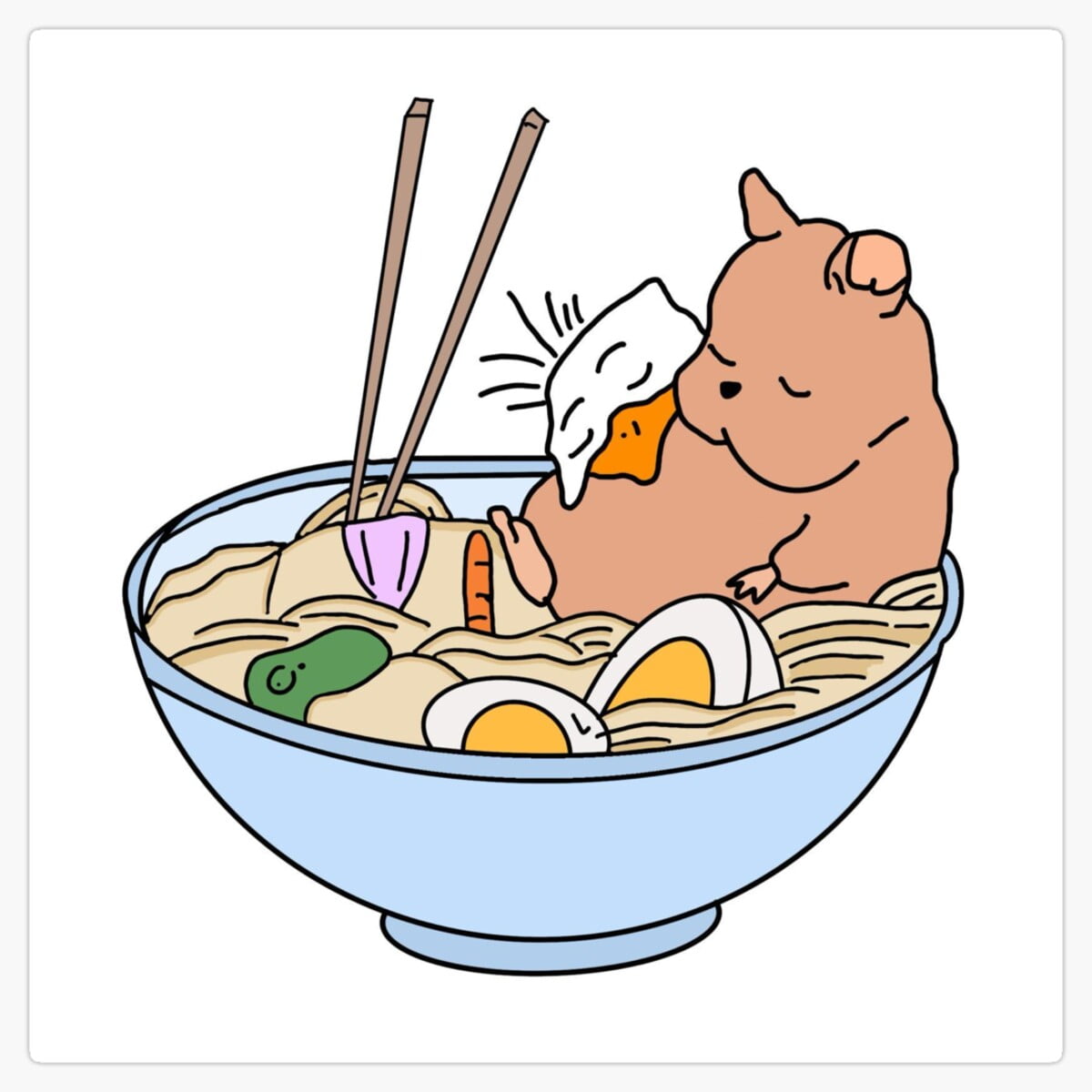 Maneki Noodles For Two Er, Phone Decal Water Bottle Stickers Car Decals ...