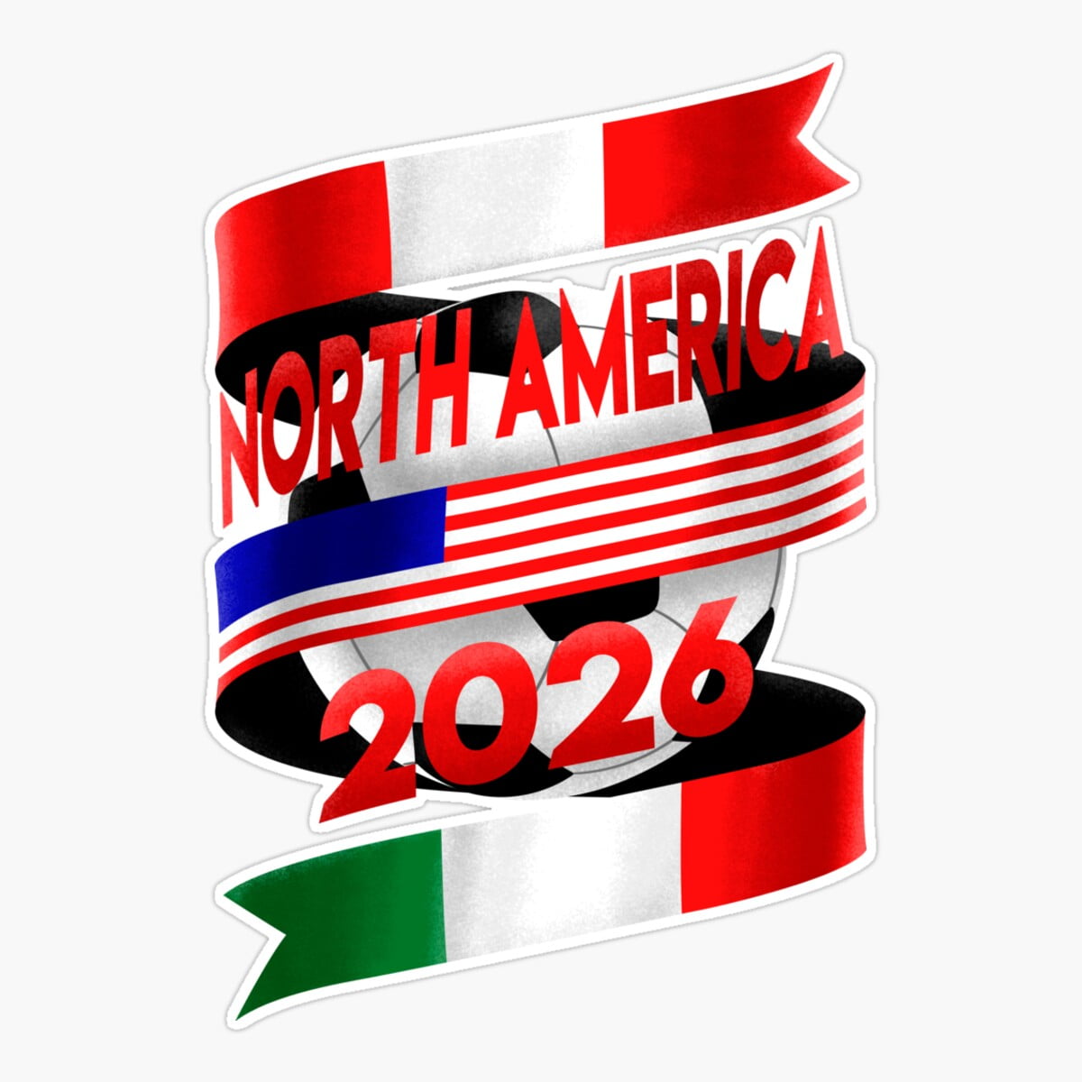Maneki North America 2026 World Cup Sticker, Phone Decal Water Bottle ...