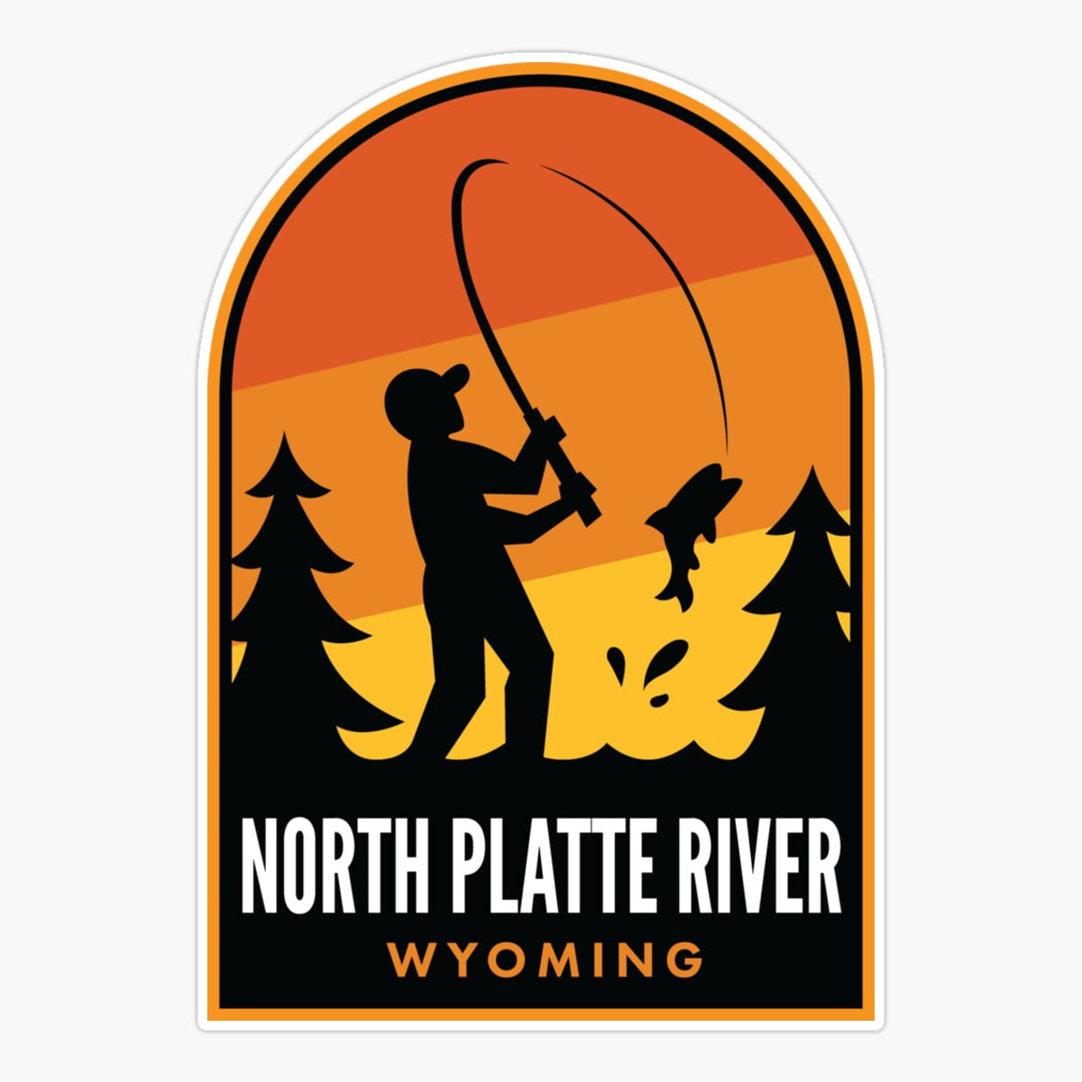 Maneki North Platte River Wyoming Ishing Er, Phone Decal Water Bottle ...