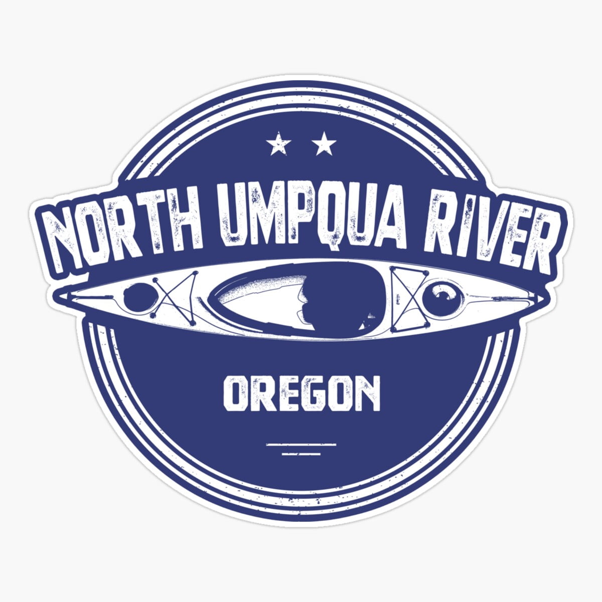 Maneki North Umpqua River Oregon Kayak Er, Phone Decal Water Bottle ...