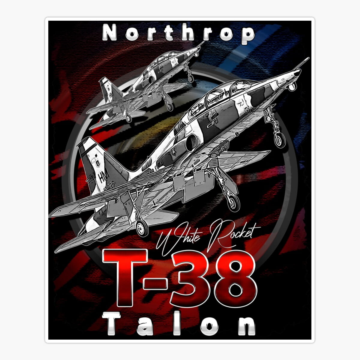 Maneki Northrop T-38 Talon Supersonic Jet Trainer Er, Phone Decal Water ...