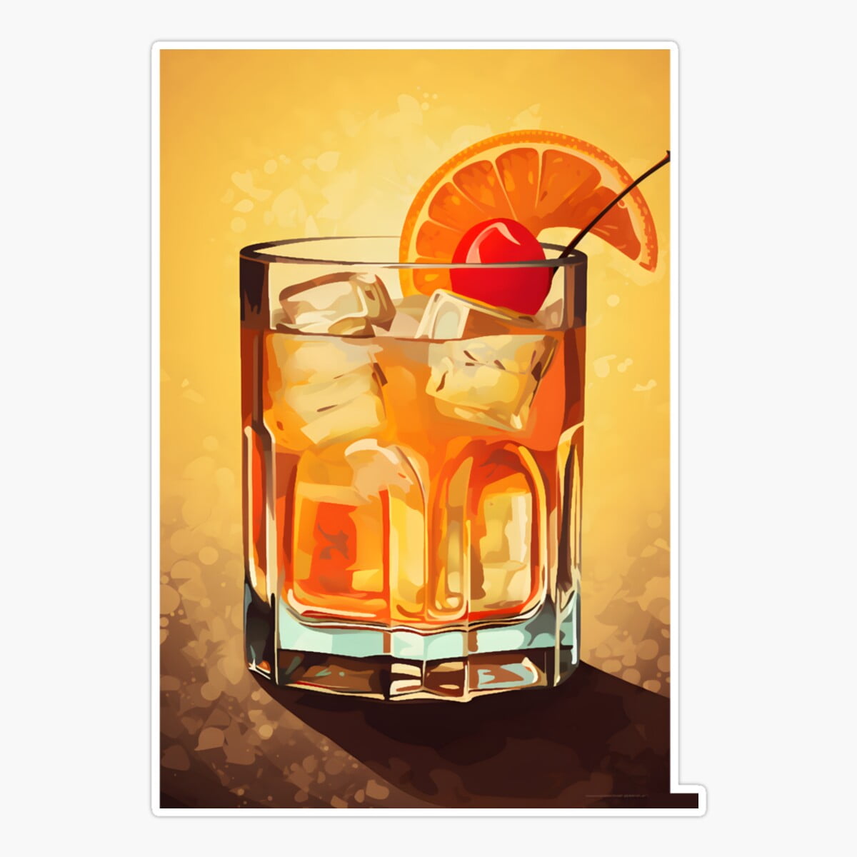 Maneki Nostalgic Sips Espresso Martini Cocktail Sticker, Phone Decal ...
