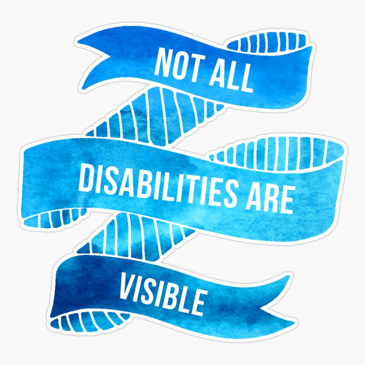 Maneki Not All Disabilities Are Visible Er, Phone Decal Water Bottle ...