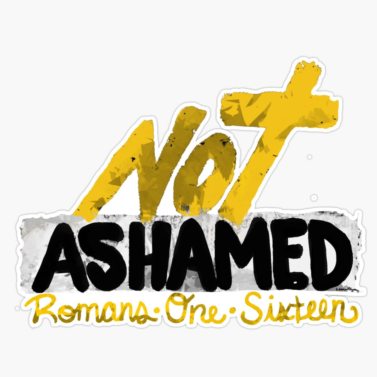 Maneki Not Ashamed Romans 1:16 Er, Phone Decal Water Bottle Stickers ...