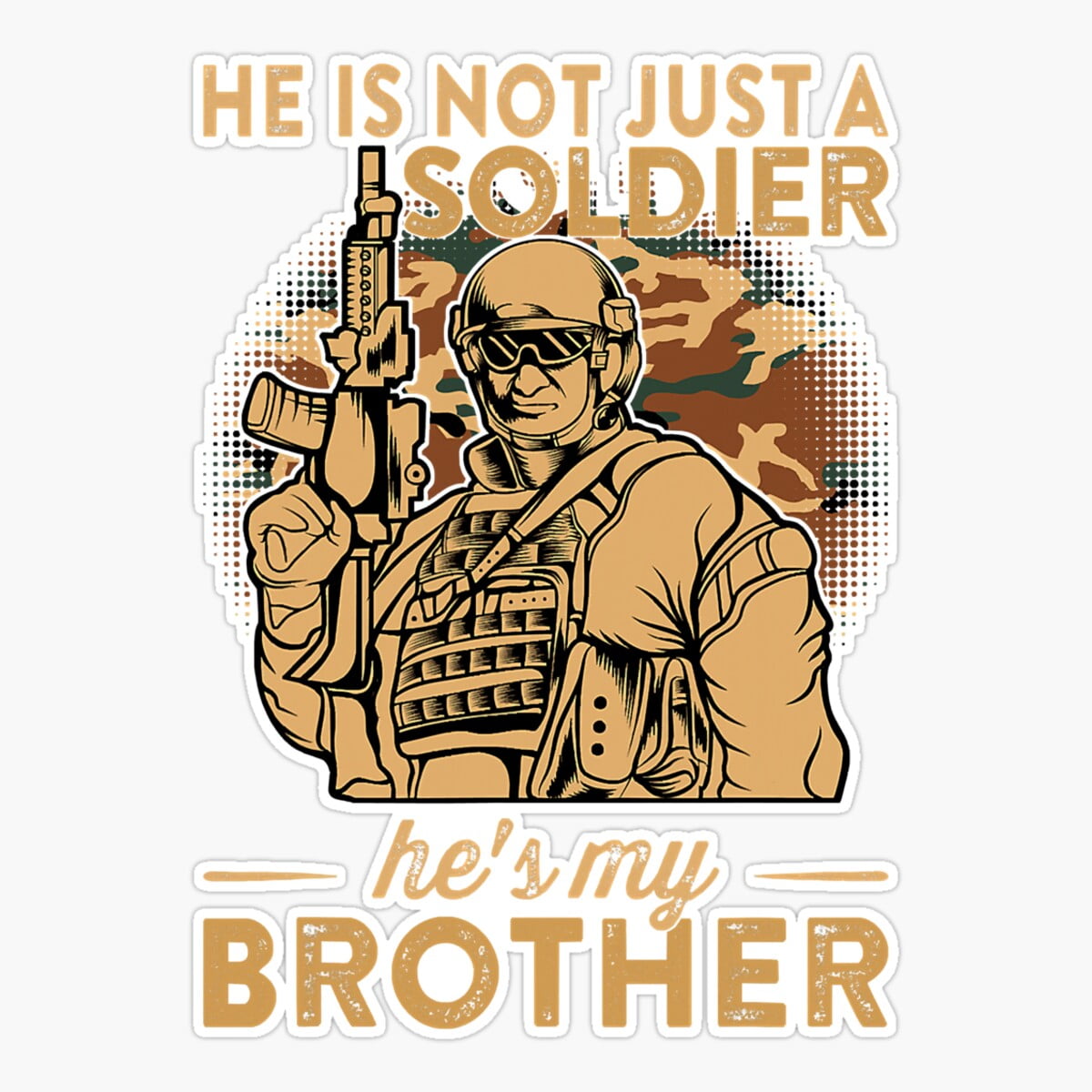 Maneki Not Just A Soldier Hes My Brother Er, Phone Decal Water Bottle ...