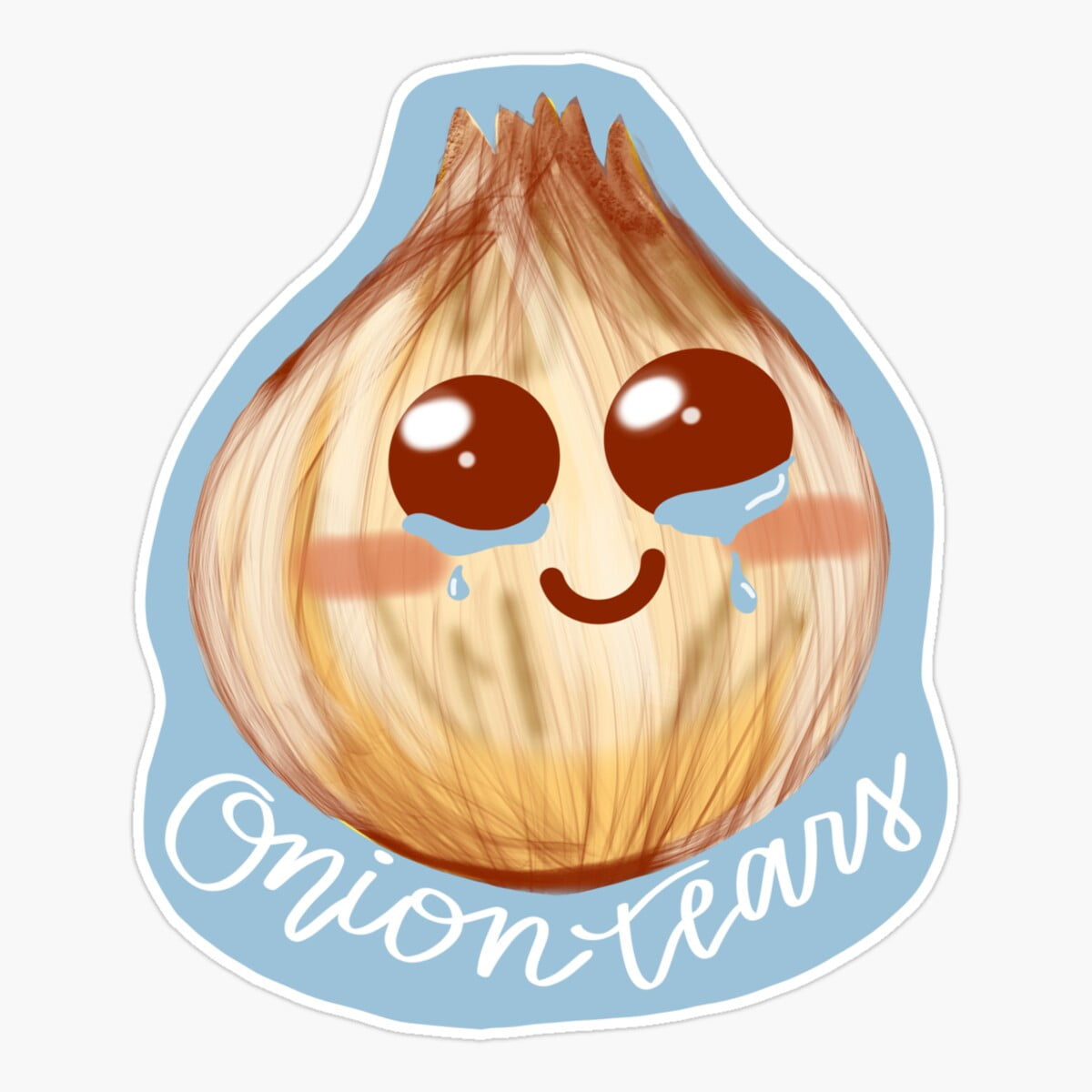 Maneki Not Sad Tears, Just Onion Tears Sticker, Phone Decal Water ...