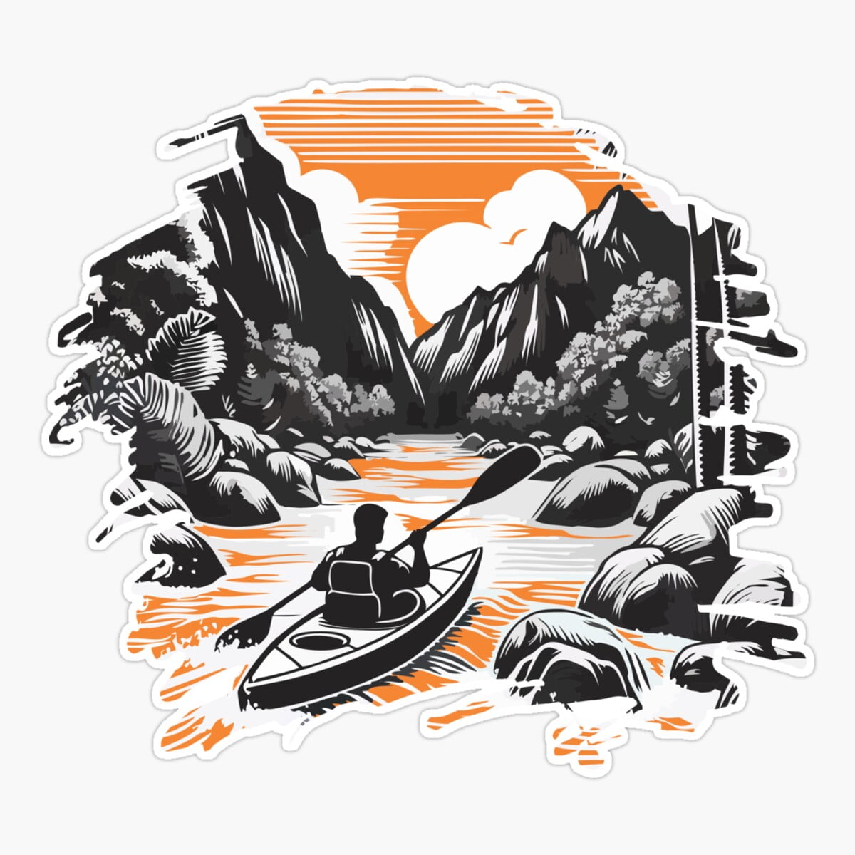 Maneki Nothing Eels Good Than Kayaking Sticker, Phone Decal Water ...