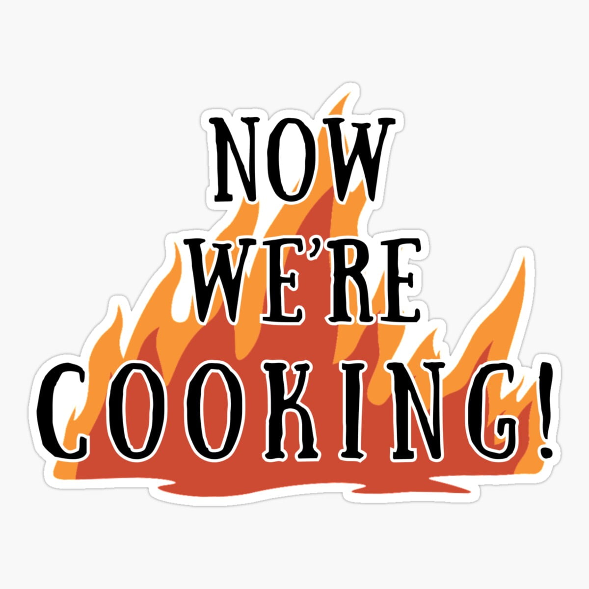 Maneki Now We'Re Cooking Design Sticker, Phone Decal Water Bottle ...