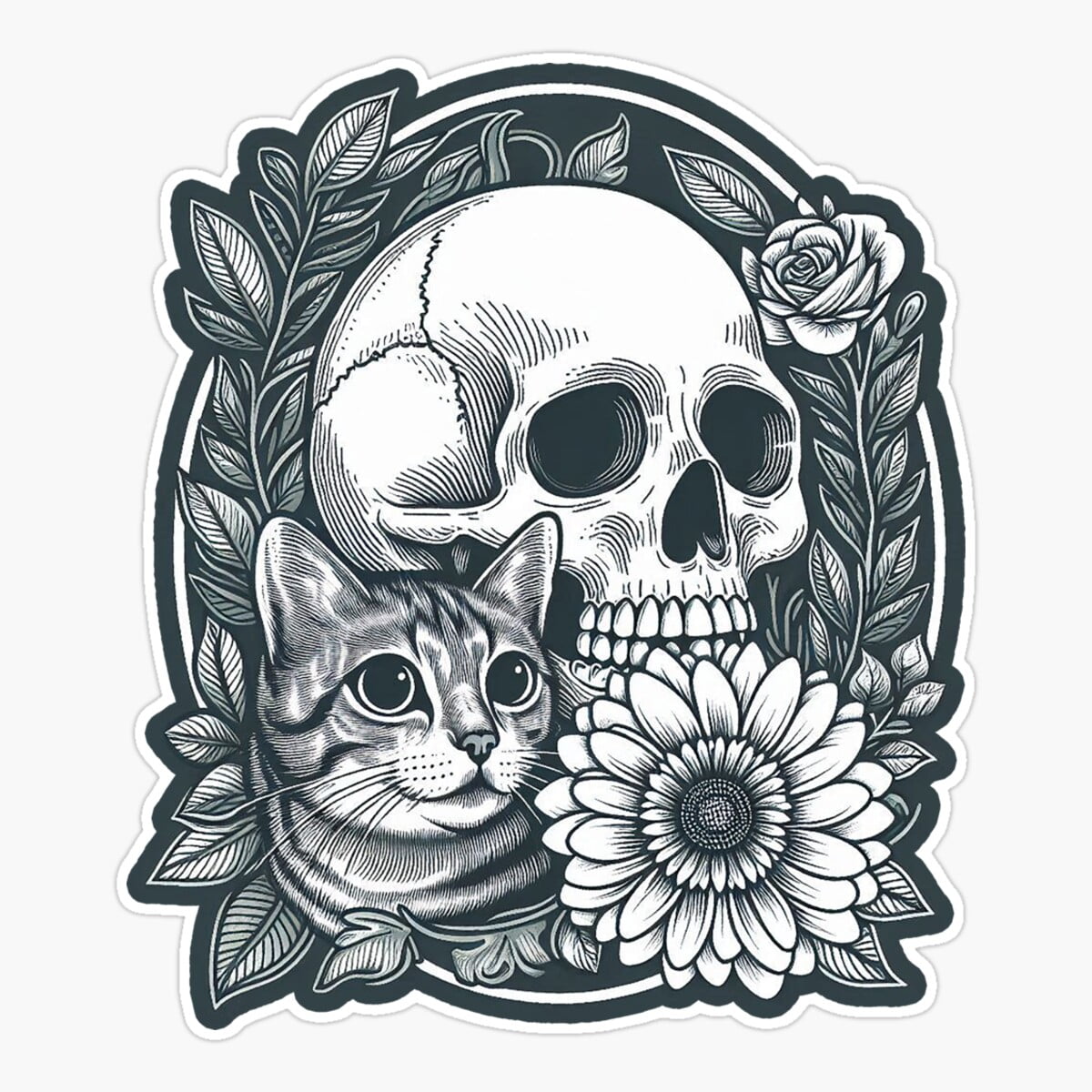 Maneki Nto Mori Cat Sticker, Phone Decal Water Bottle Stickers Car ...