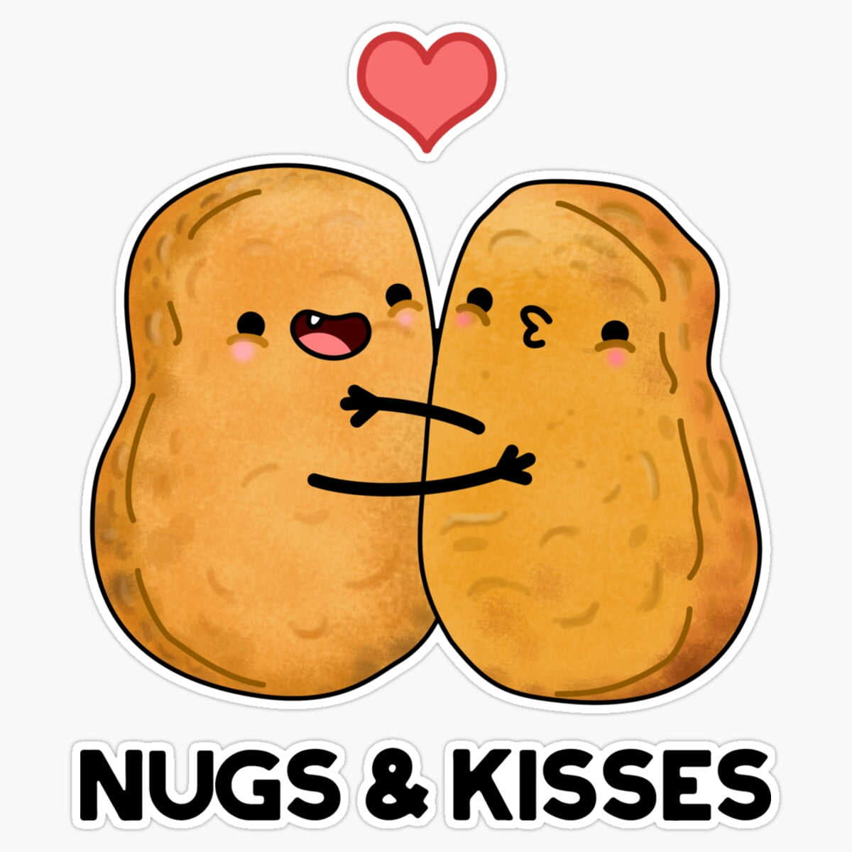 Maneki Nugs And Kisses Funny Chicken Nugget Puns Er, Phone Decal Water ...