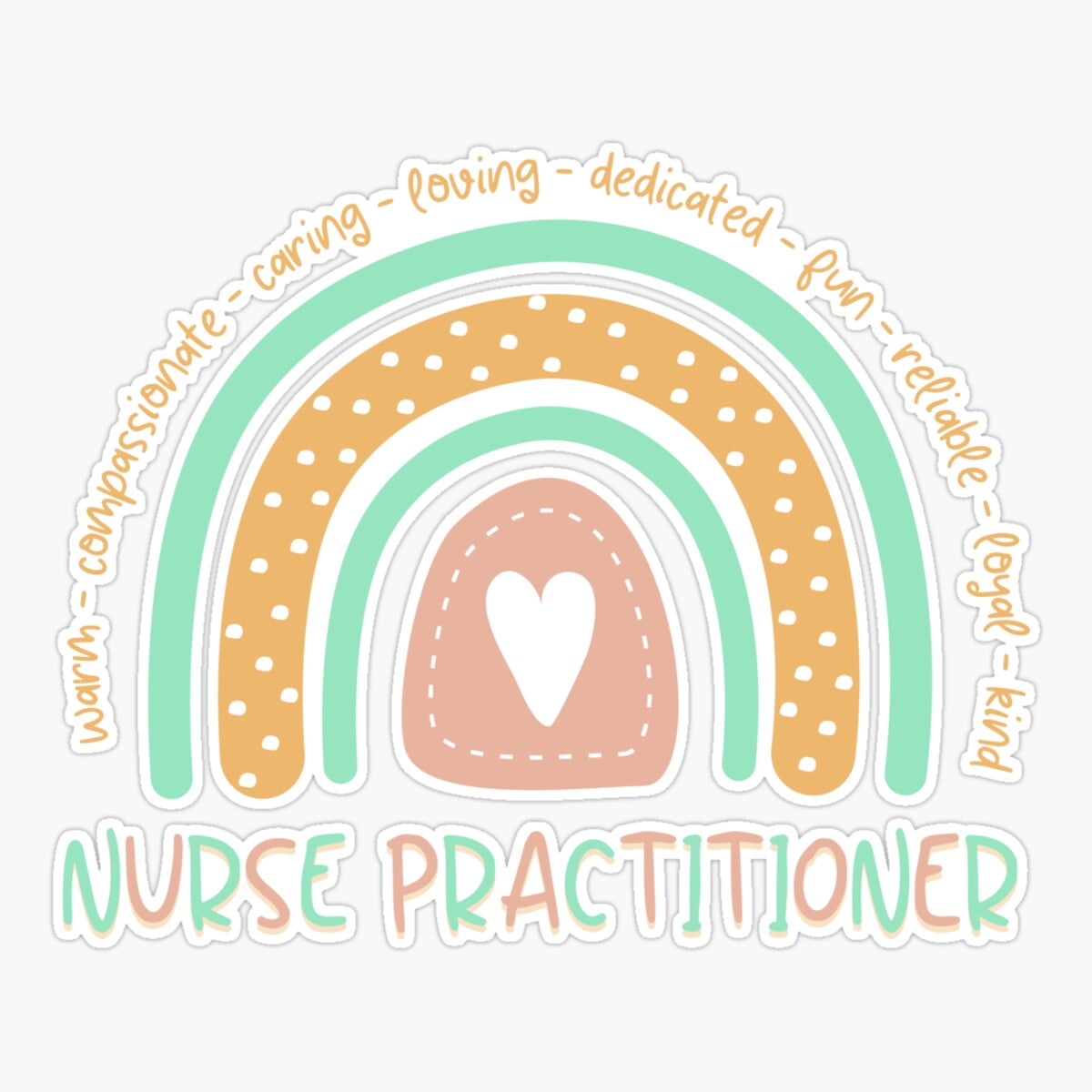 Maneki Nurse Practitioner : Cute Rainbow Gifts Idea Er, Phone Decal ...