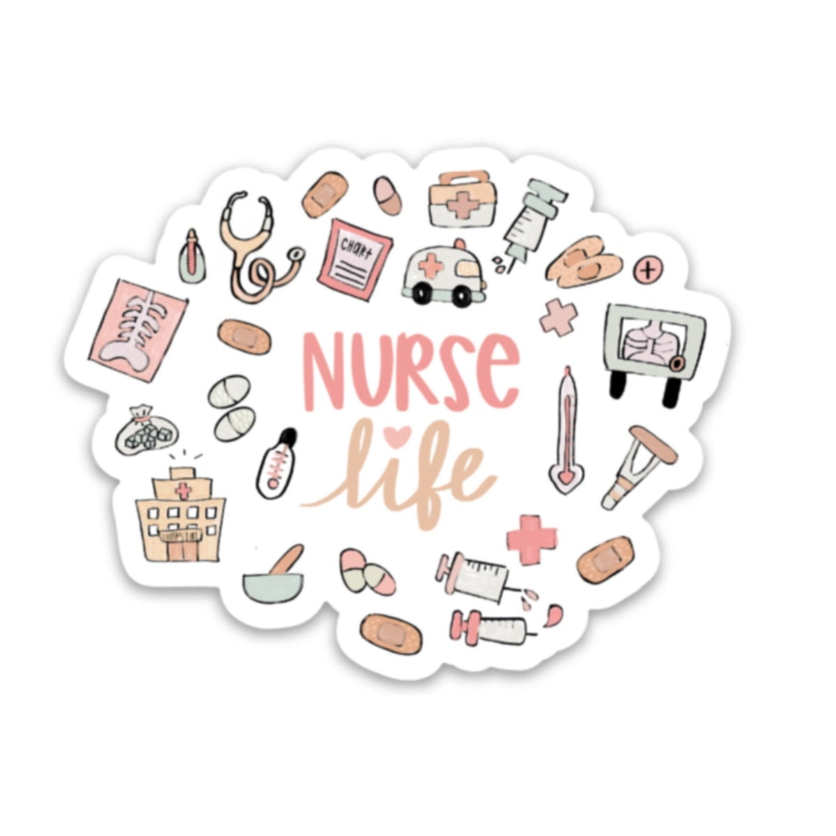 Maneki Nurse Sticker Nursing Student Sticker Np Sticker Medical ...