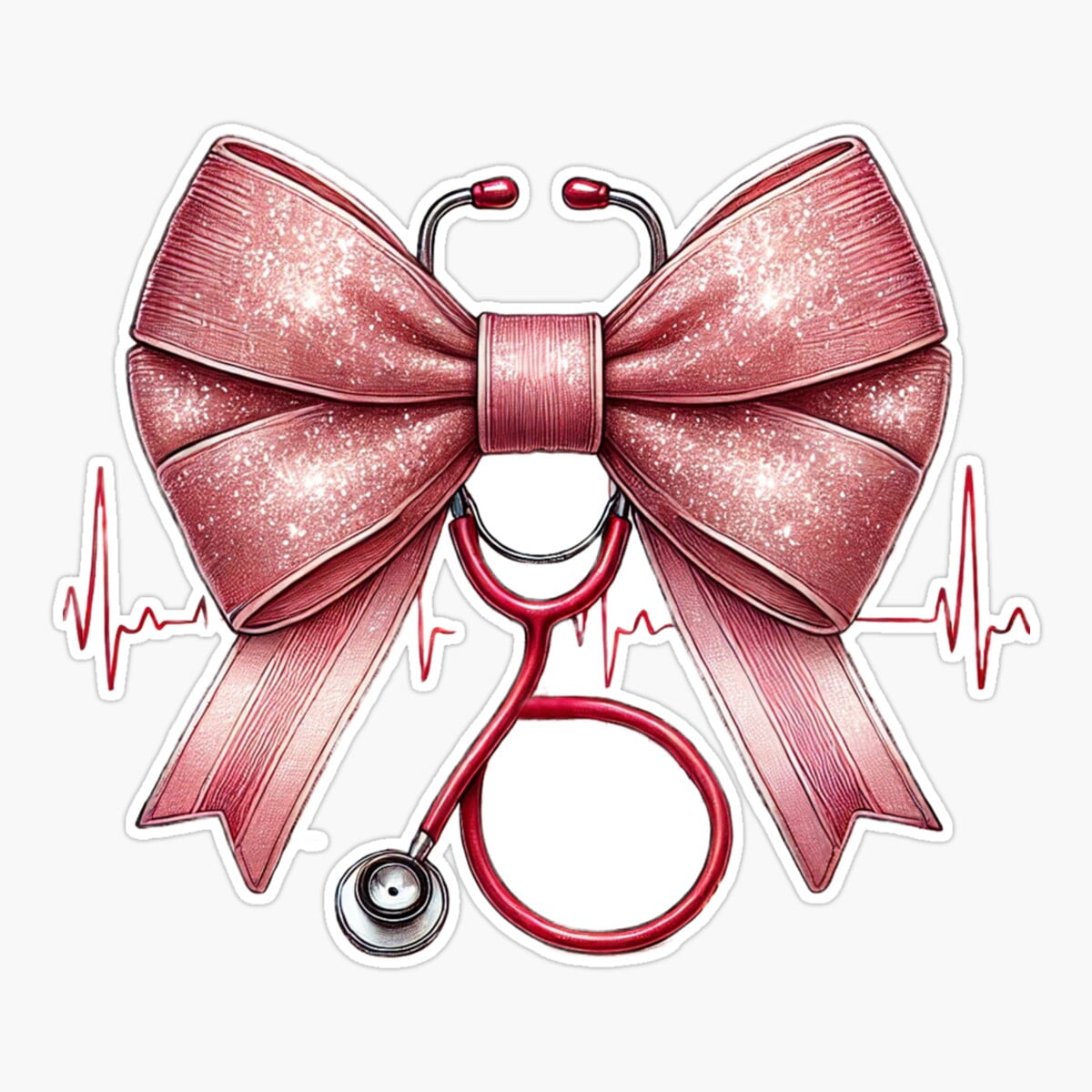 Maneki Nursebow PNG | Stethoscope Coquette | Nurse Ribbon Png | Nurse coquette bow | Nurse png ...