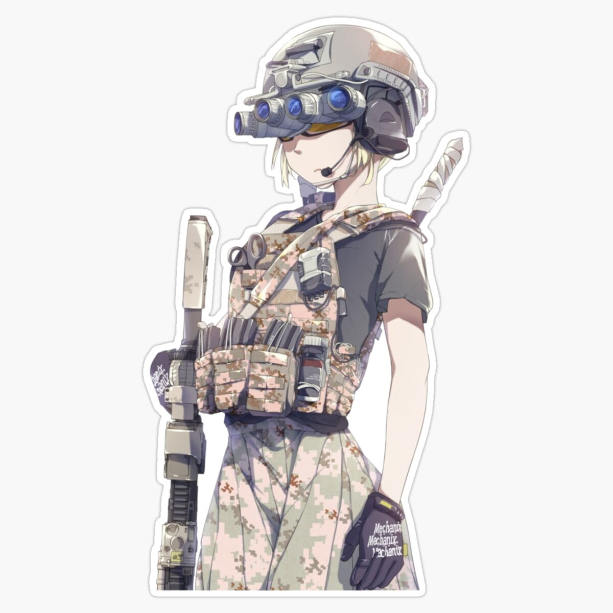 Maneki Nvg Waifu Operator Er, Phone Decal Water Bottle Stickers Car Decals, Funny Birthday Gift ...