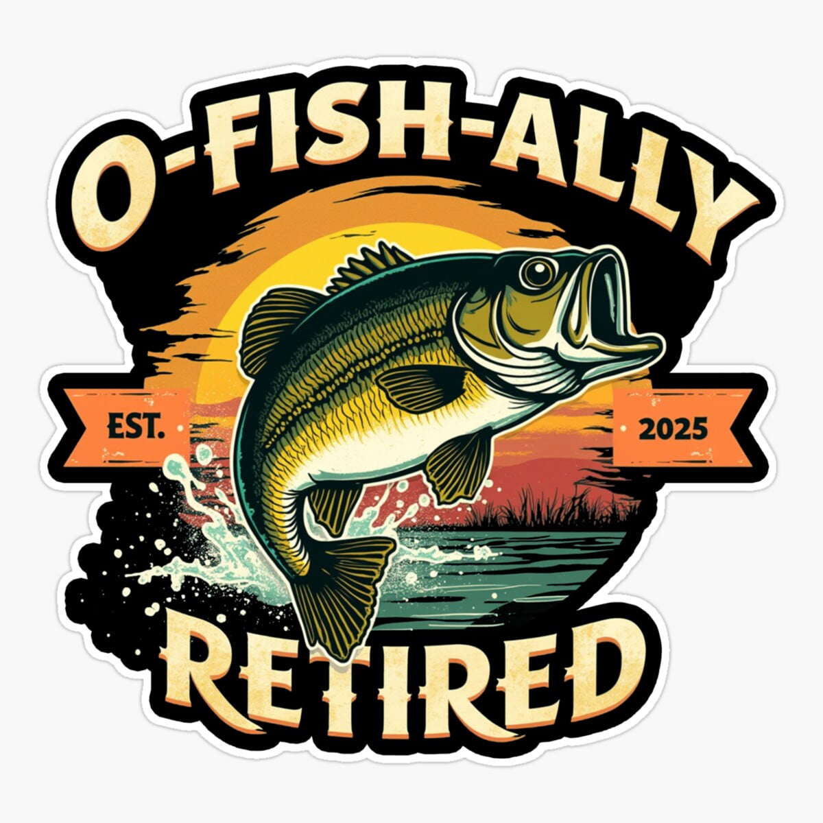 Maneki O-Fish-Ally Retired 2025 Fisherman Fishing Retirement Er, Phone ...