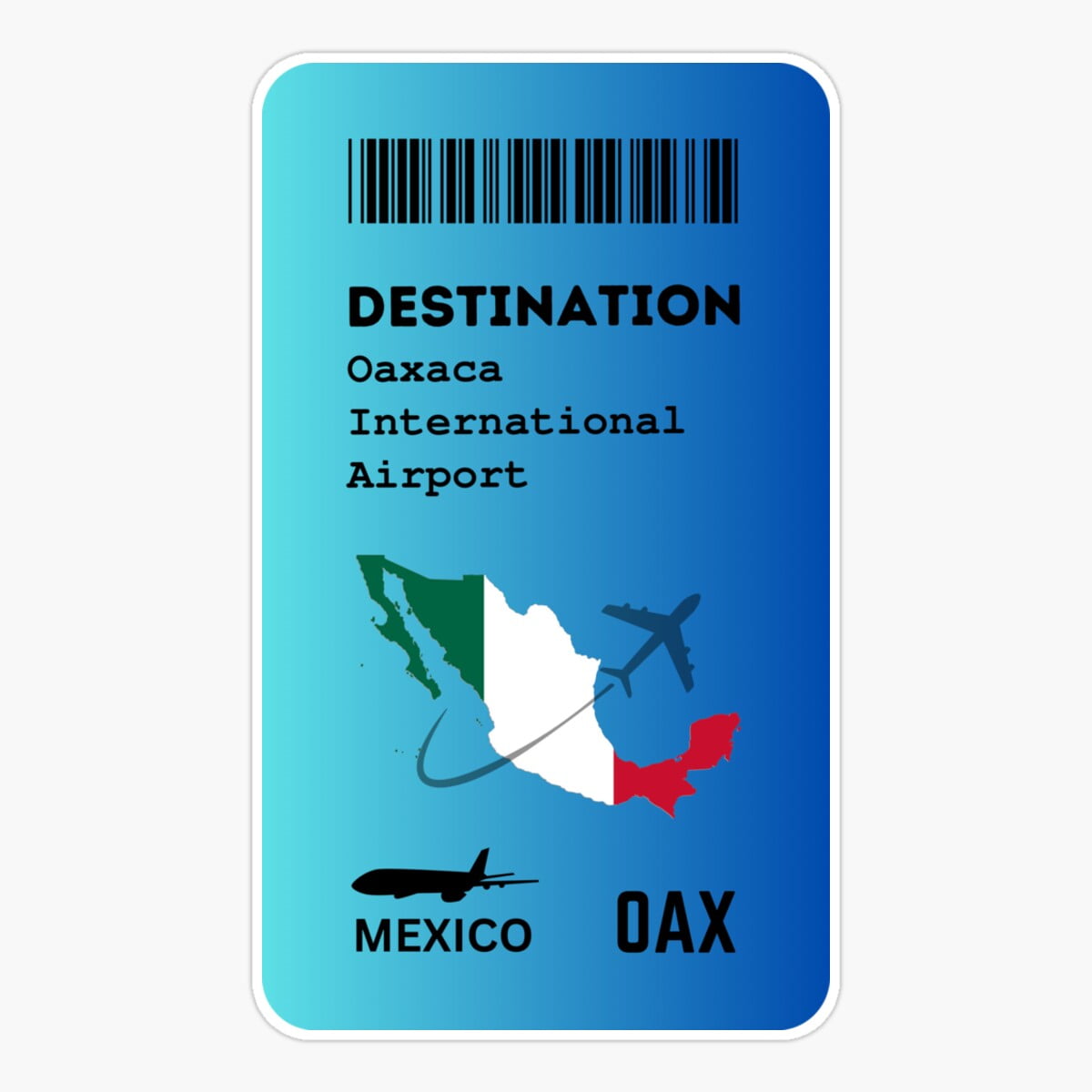 Maneki Oaxaca International Airport Mexico Baggage Tag Sticker, Phone ...