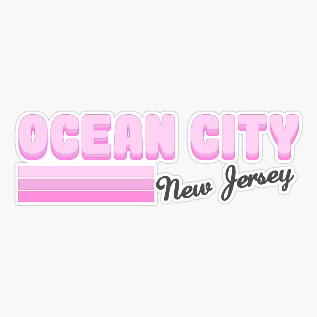 Maneki Ocean City Nj Sticker, Phone Decal Water Bottle Stickers Car ...