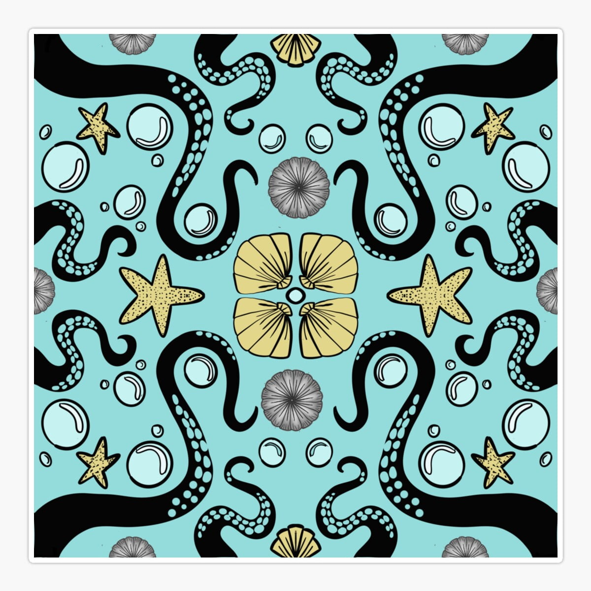 Maneki Ocean Things Sticker, Phone Decal Water Bottle Stickers Car ...