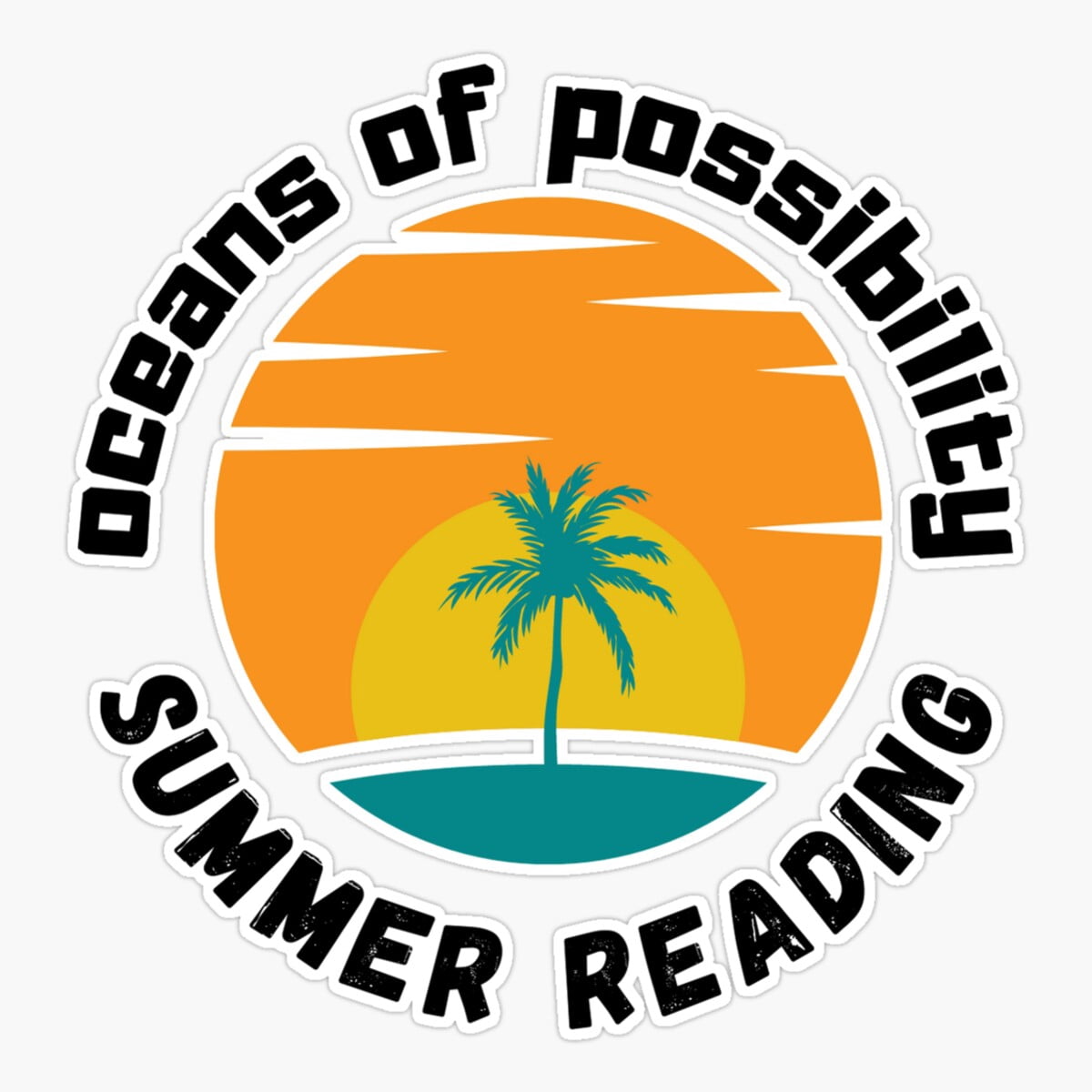 Maneki Oceans O Possibility Summer Reading Sticker, Phone Decal Water ...