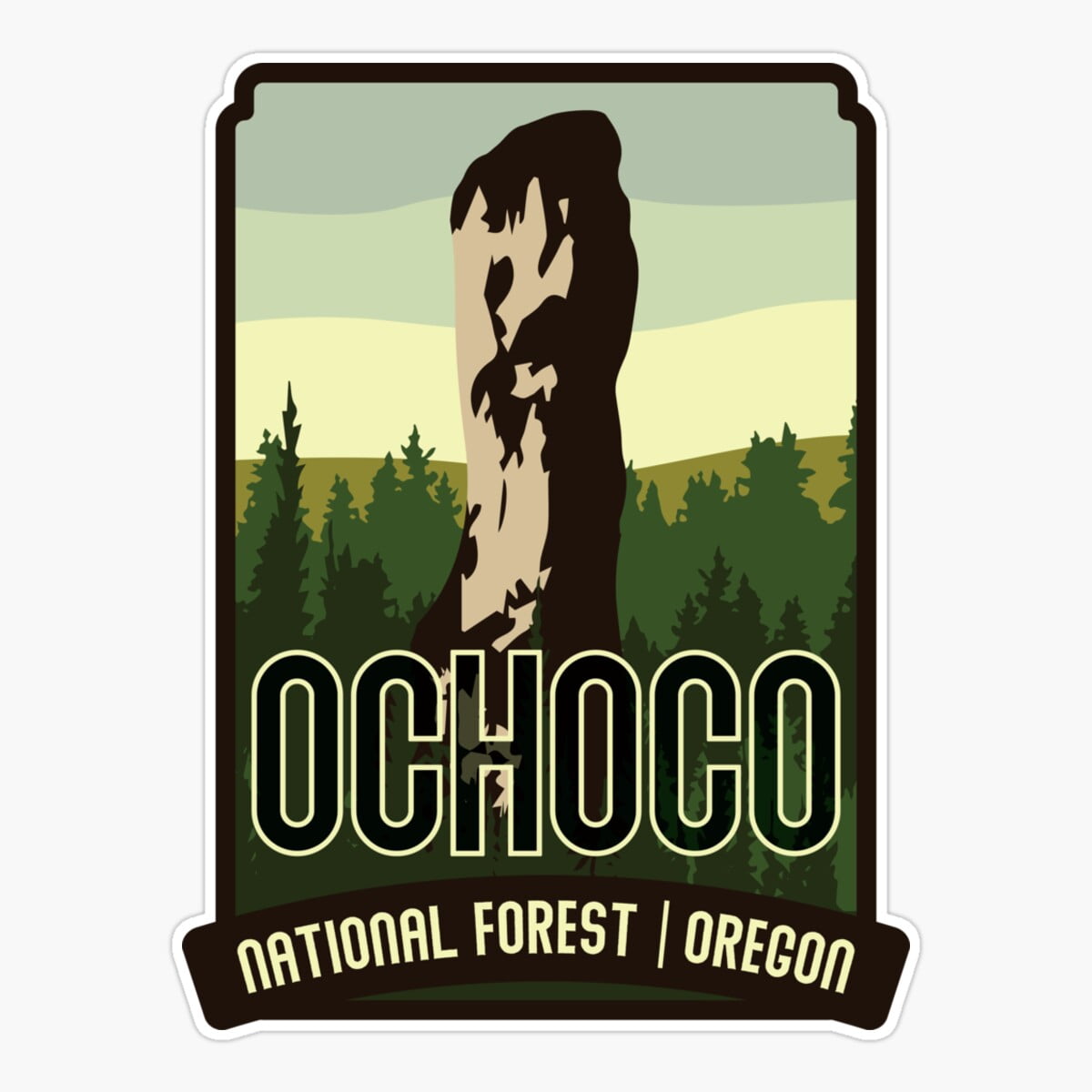 Maneki Ochoco National Orest – Oregon Er, Phone Decal Water Bottle ...