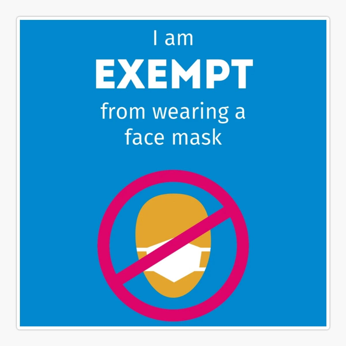 Maneki Official Exemption From Mask Wearing Er, Phone Decal Water ...