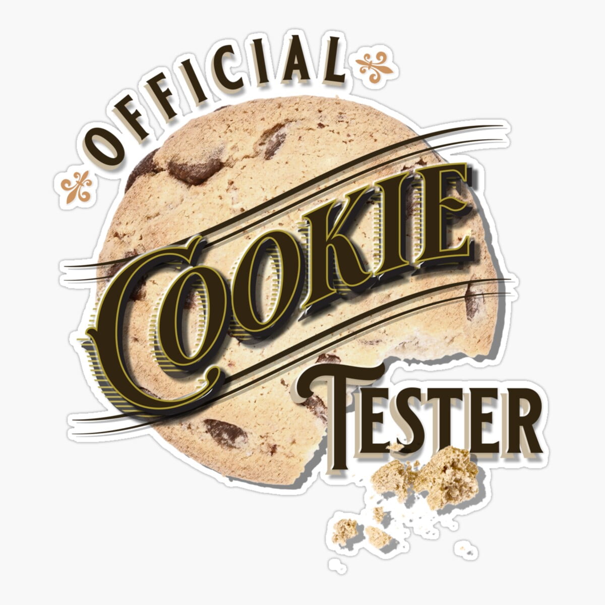 Maneki Oicial Chocolate Chip Cookie Tester Sticker, Phone Decal Water ...