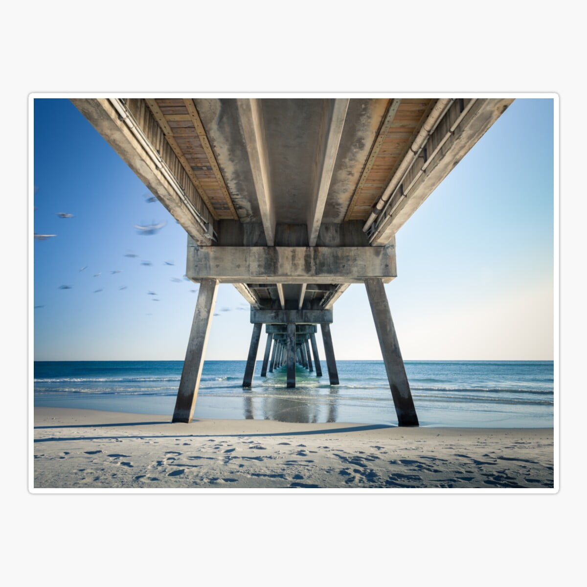 Maneki Okaloosa Ishing Pier Sticker, Phone Decal Water Bottle Stickers ...