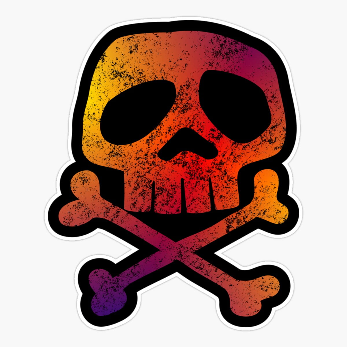 Maneki Old School Punk Rock Skull: Distressed 2 Er, Phone Decal Water ...