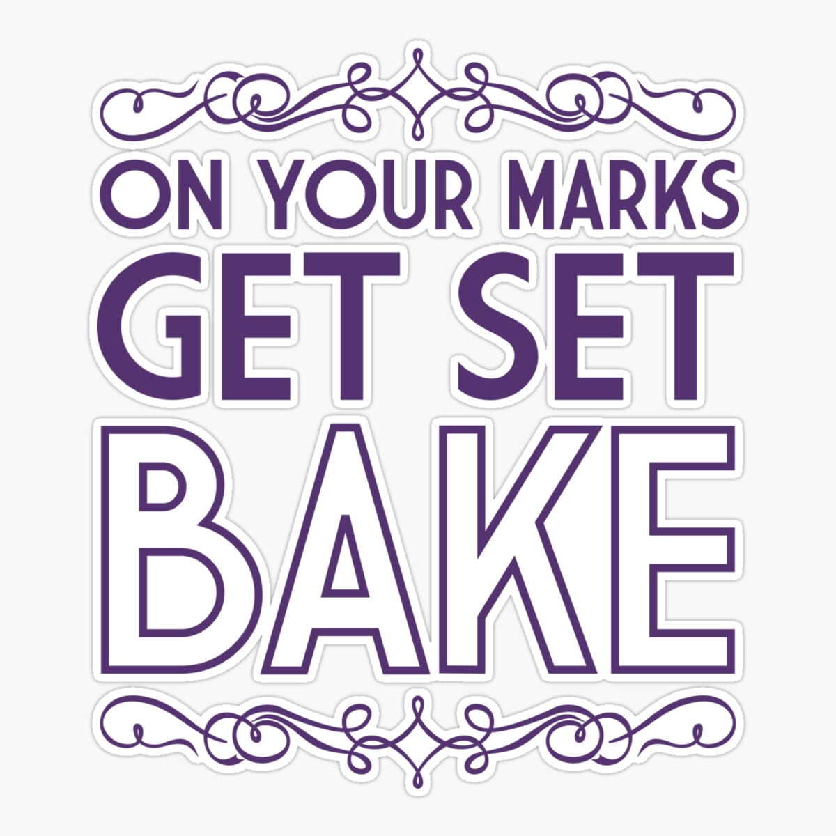 Maneki On Your Marks Get Set Bake Sticker, Phone Decal Water Bottle ...