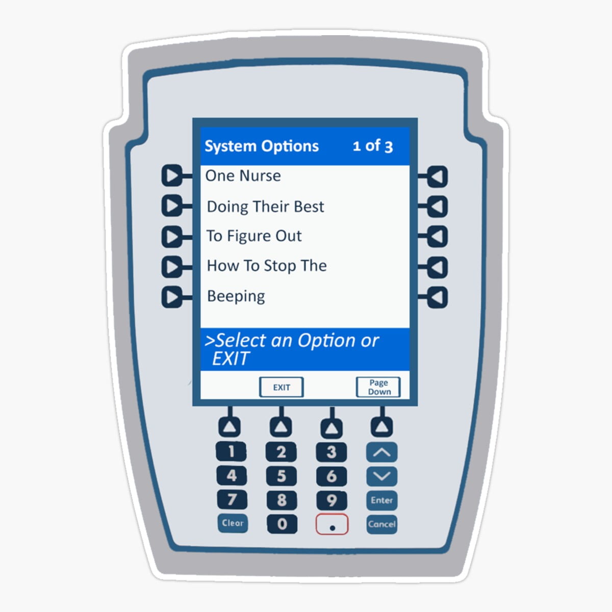 Maneki One Nurse Doing Their Best To Stop The Beeping Er, Phone Decal ...