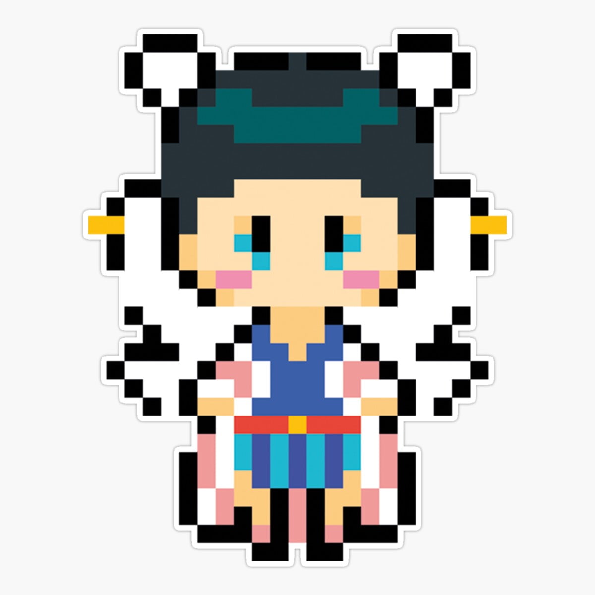 Maneki One Piece Bon Clay Pixel Art Er, Phone Decal Water Bottle ...