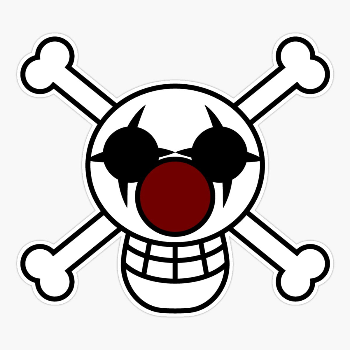 Maneki One Piece - Buggy Pirates Er, Phone Decal Water Bottle Stickers ...