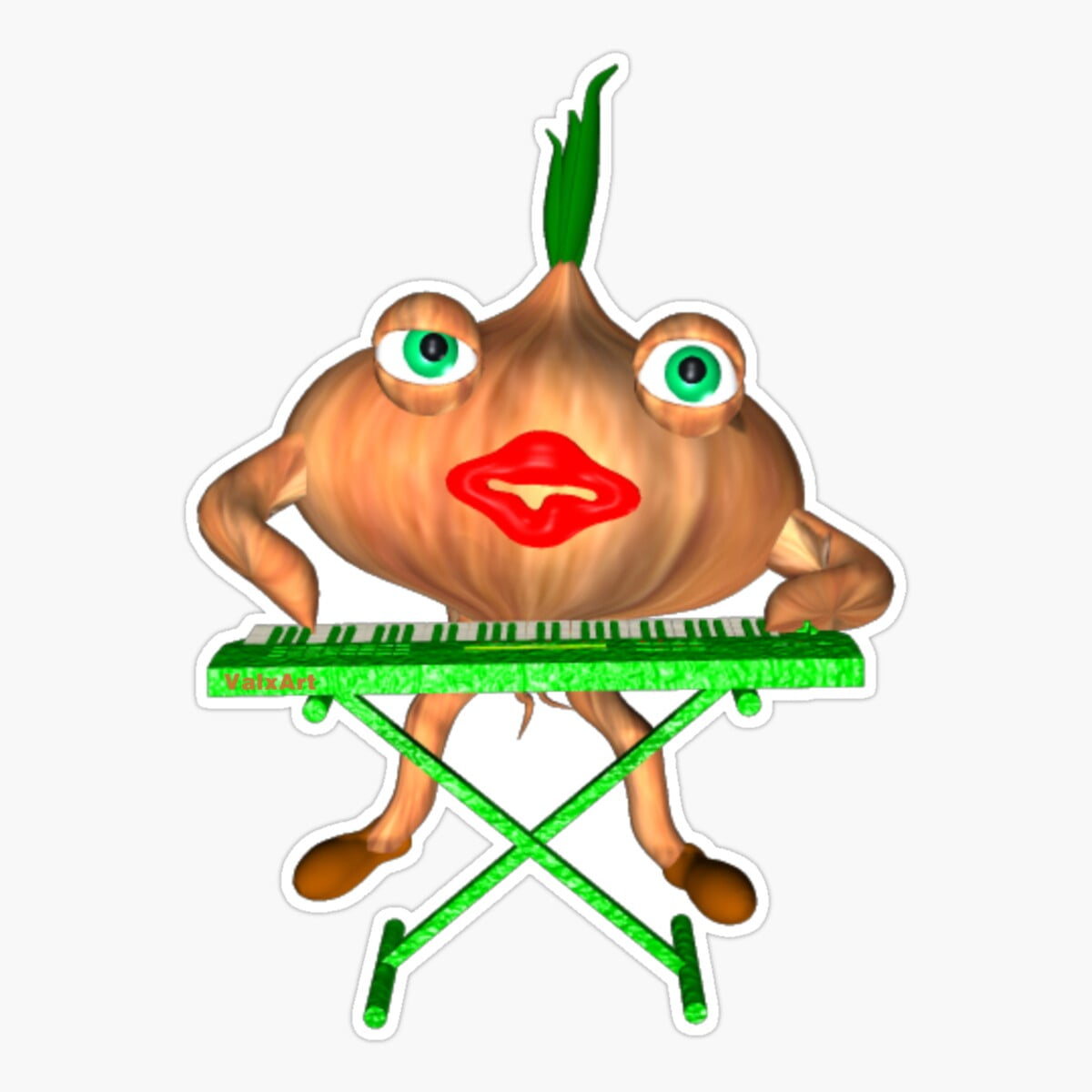 Maneki Onion Peels Keyboard By Valxart Sticker, Phone Decal Water ...