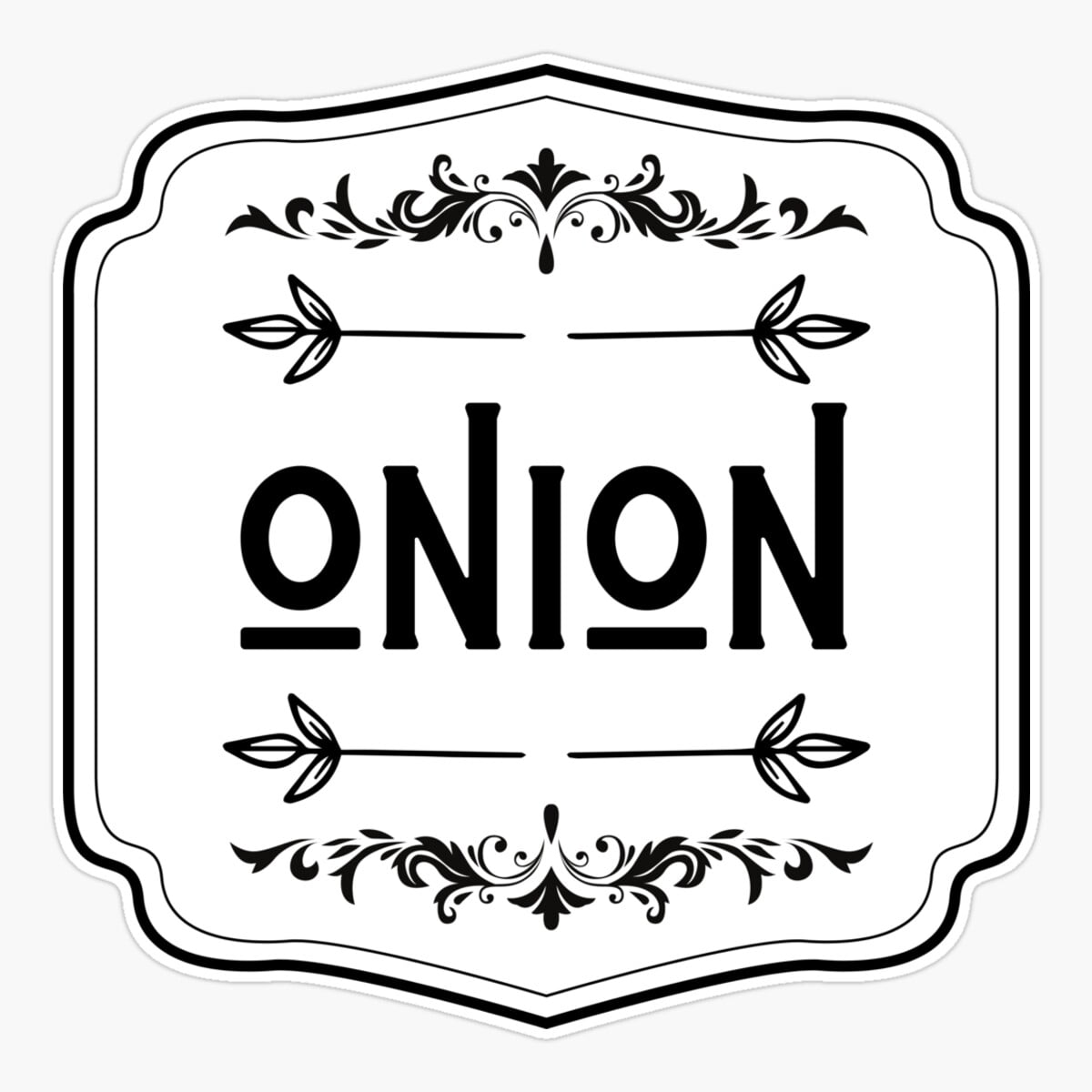 Maneki Onion Retro Spice Label Sticker, Phone Decal Water Bottle ...