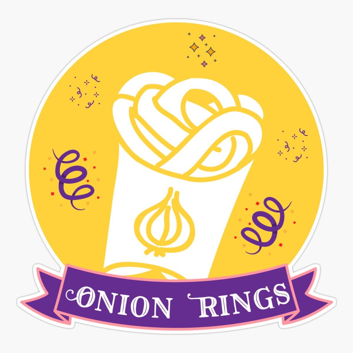 Maneki Onion Rings - National Onion Rings Day 2022 | 22Nd June Sticker ...