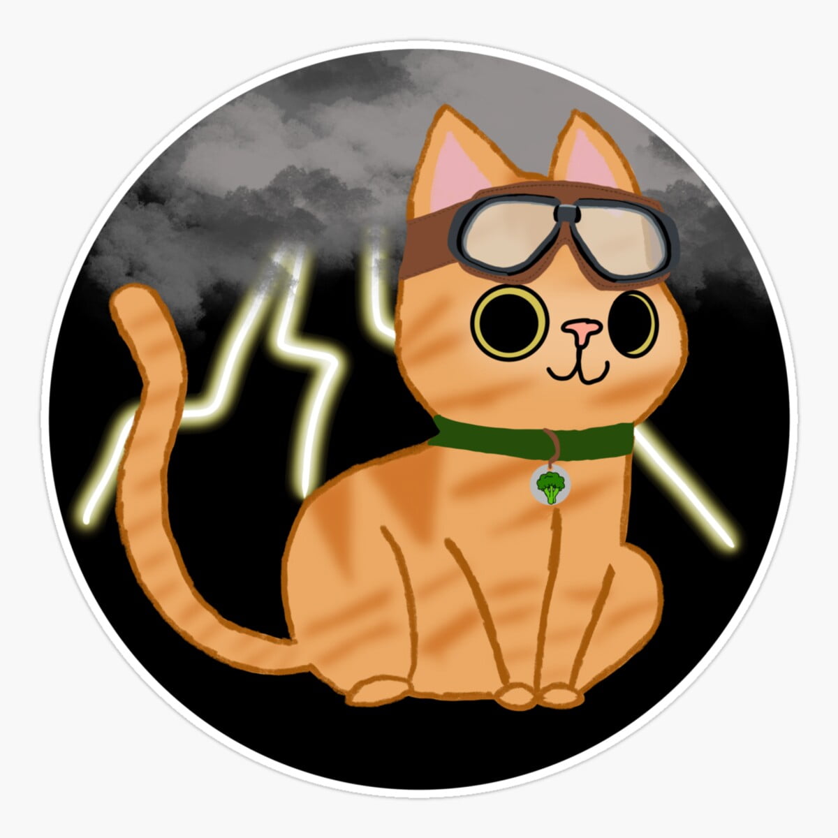 Maneki Onyx Storm: Broccoli Sticker, Phone Decal Water Bottle Stickers ...