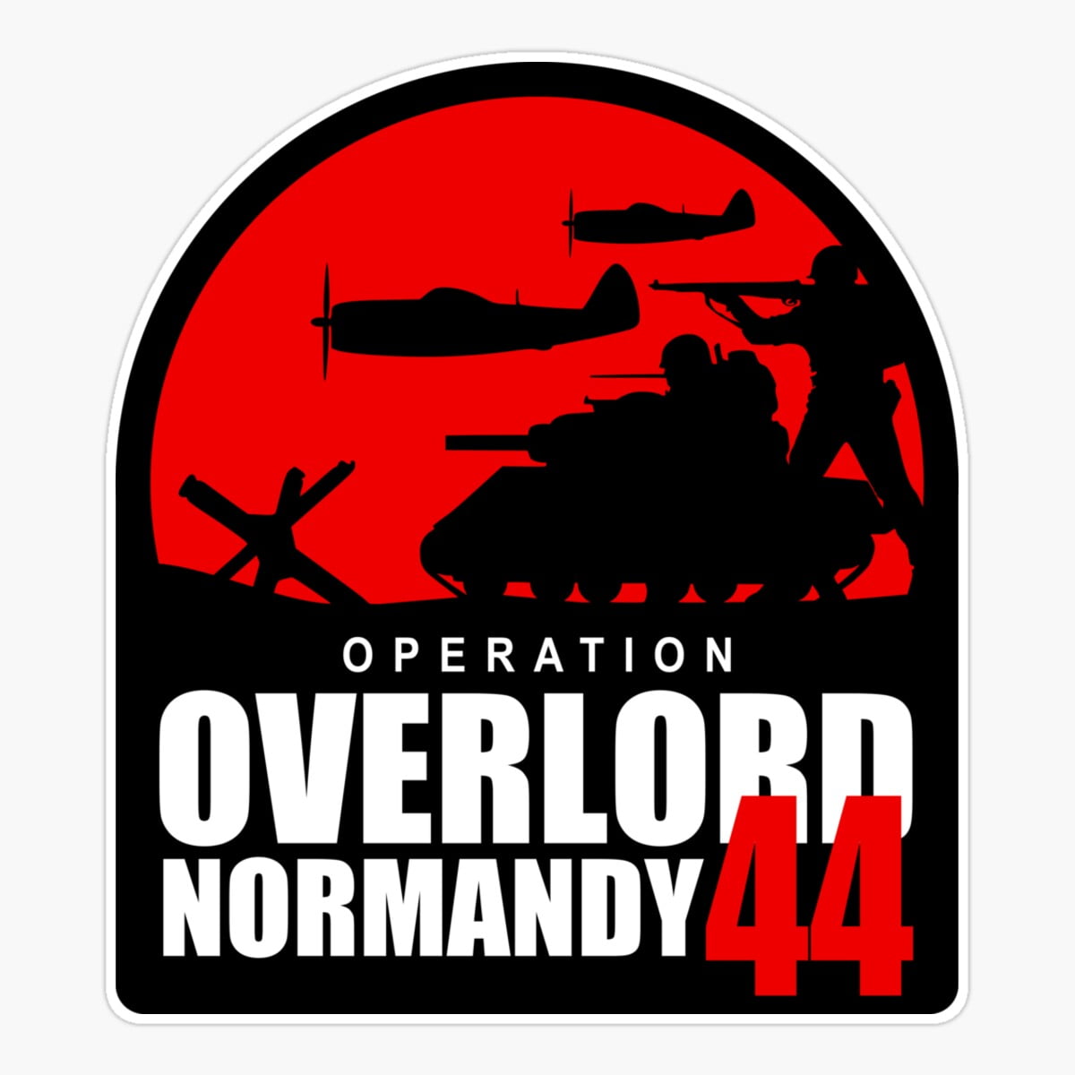 Maneki Operation Overlord Normandy 44 Sticker, Phone Decal Water Bottle ...
