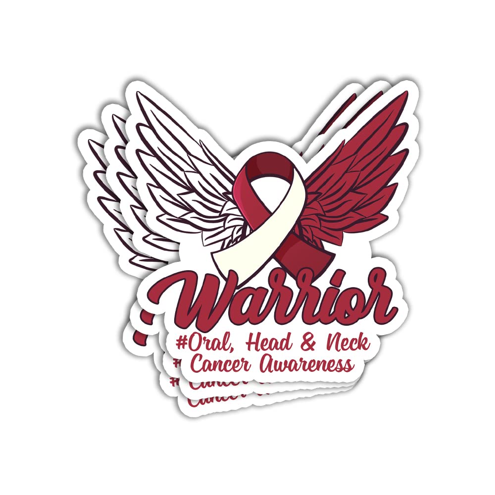 Maneki Oral Head & Neck Cancer Warrior Sticker Oral Head & Neck ...