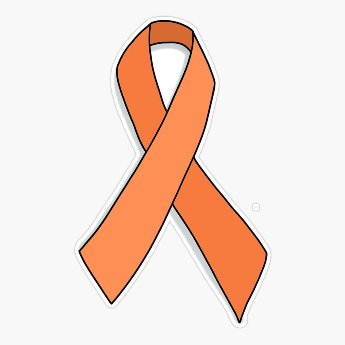 Maneki Orange Awareness Ribbon Er, Phone Decal Water Bottle Stickers ...