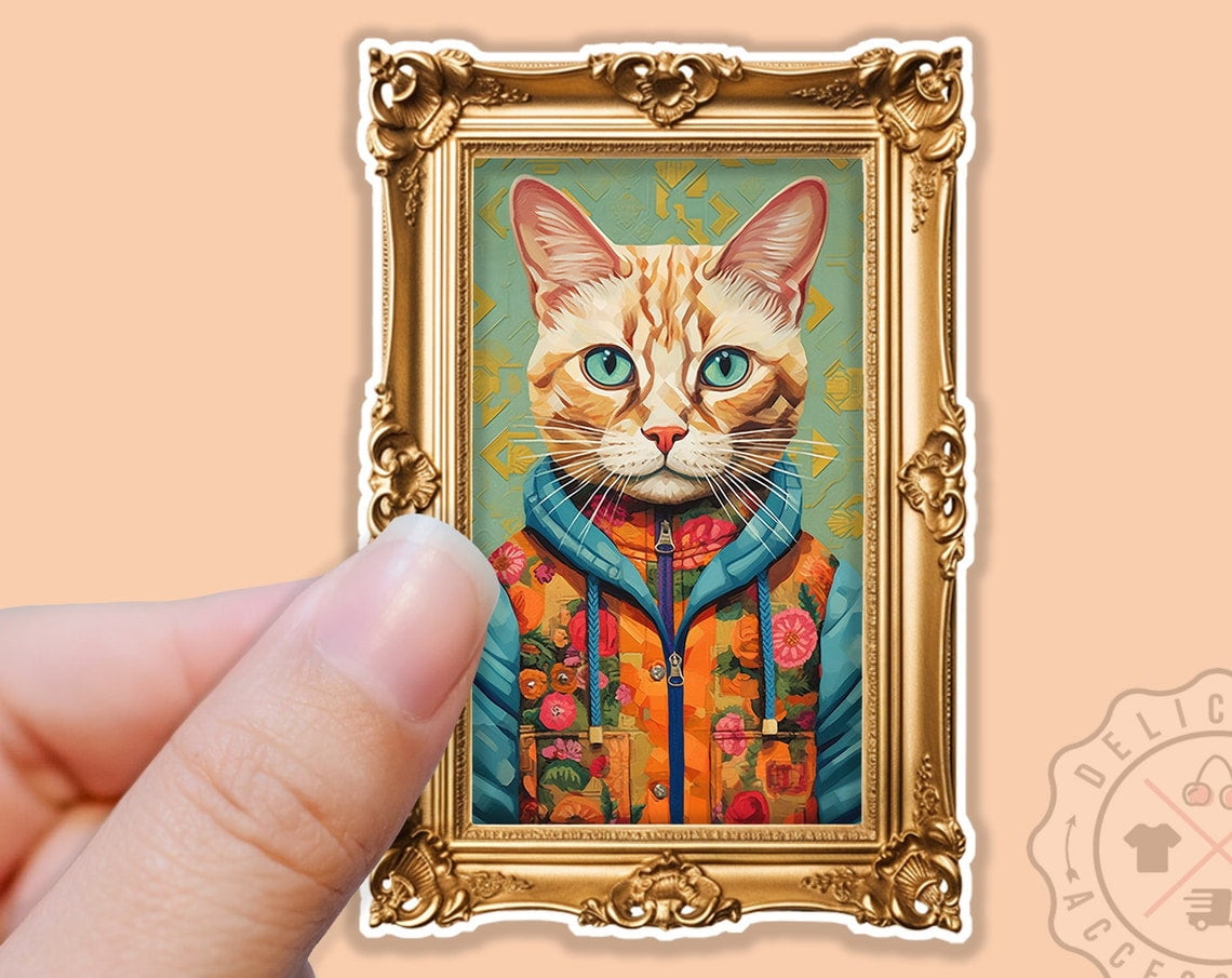 Maneki Orange Cat Er For Kitty Lovers, Orange Tabby Cat Portrait, Cute ...